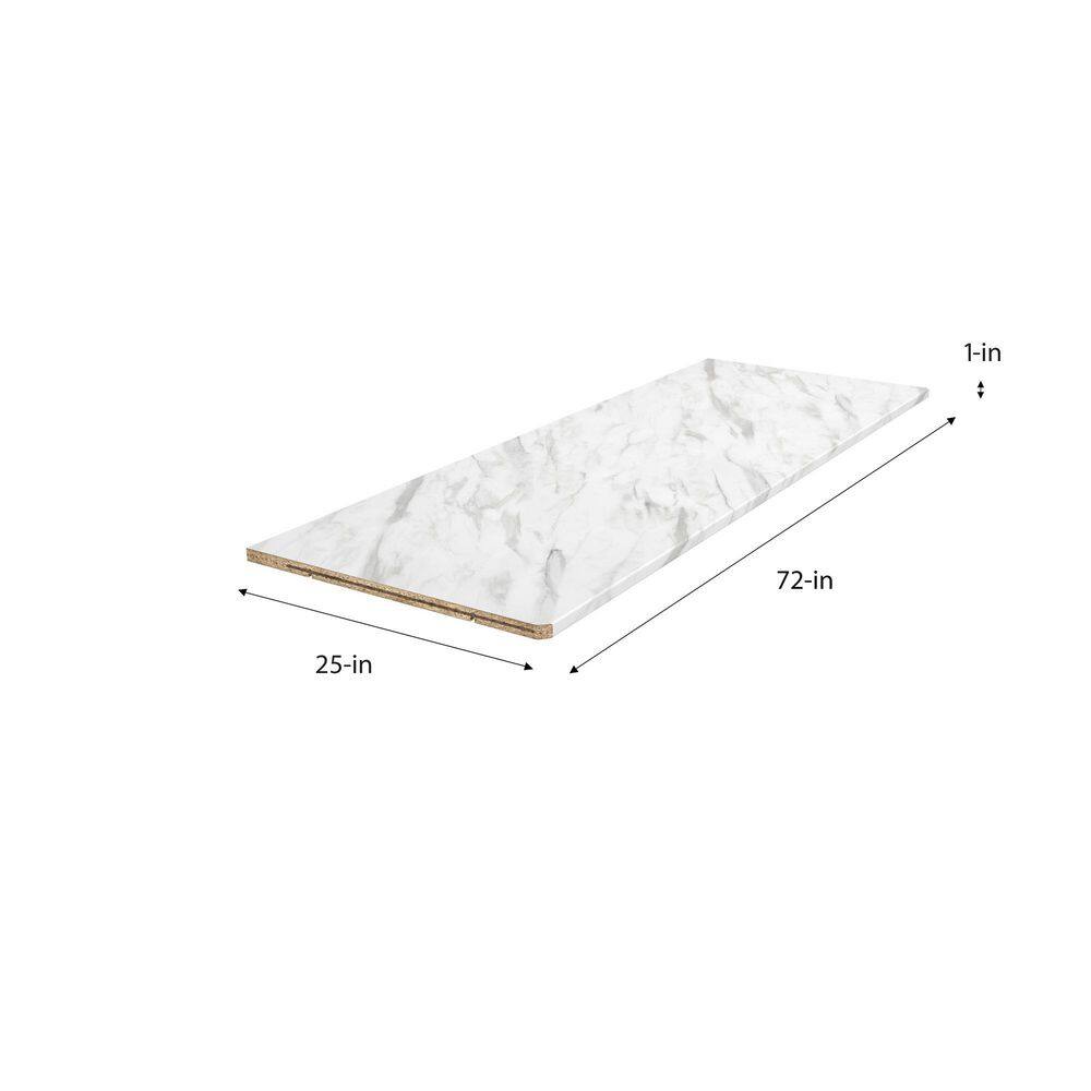 Latitude 59 6ft. L x 25 in. D Left Miter Laminate Countertop in Matte ...