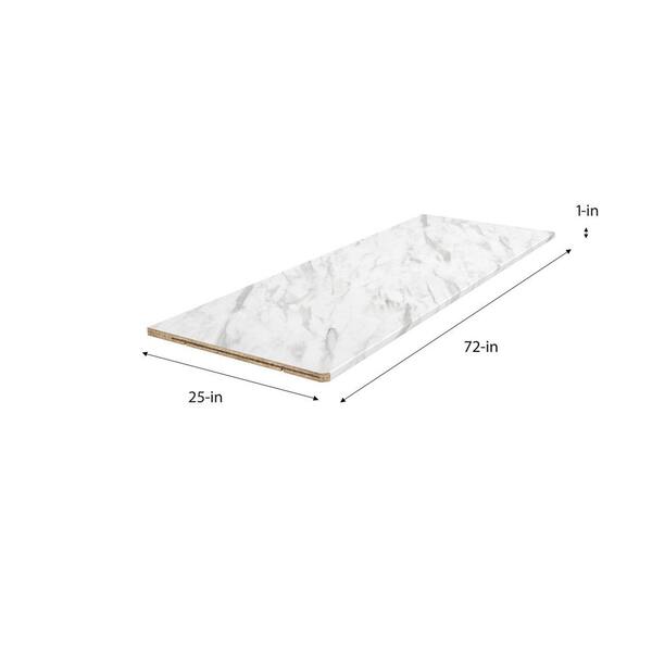 Latitude 59 6ft. L x 25 in. D Left Miter Laminate Countertop in Matte ...