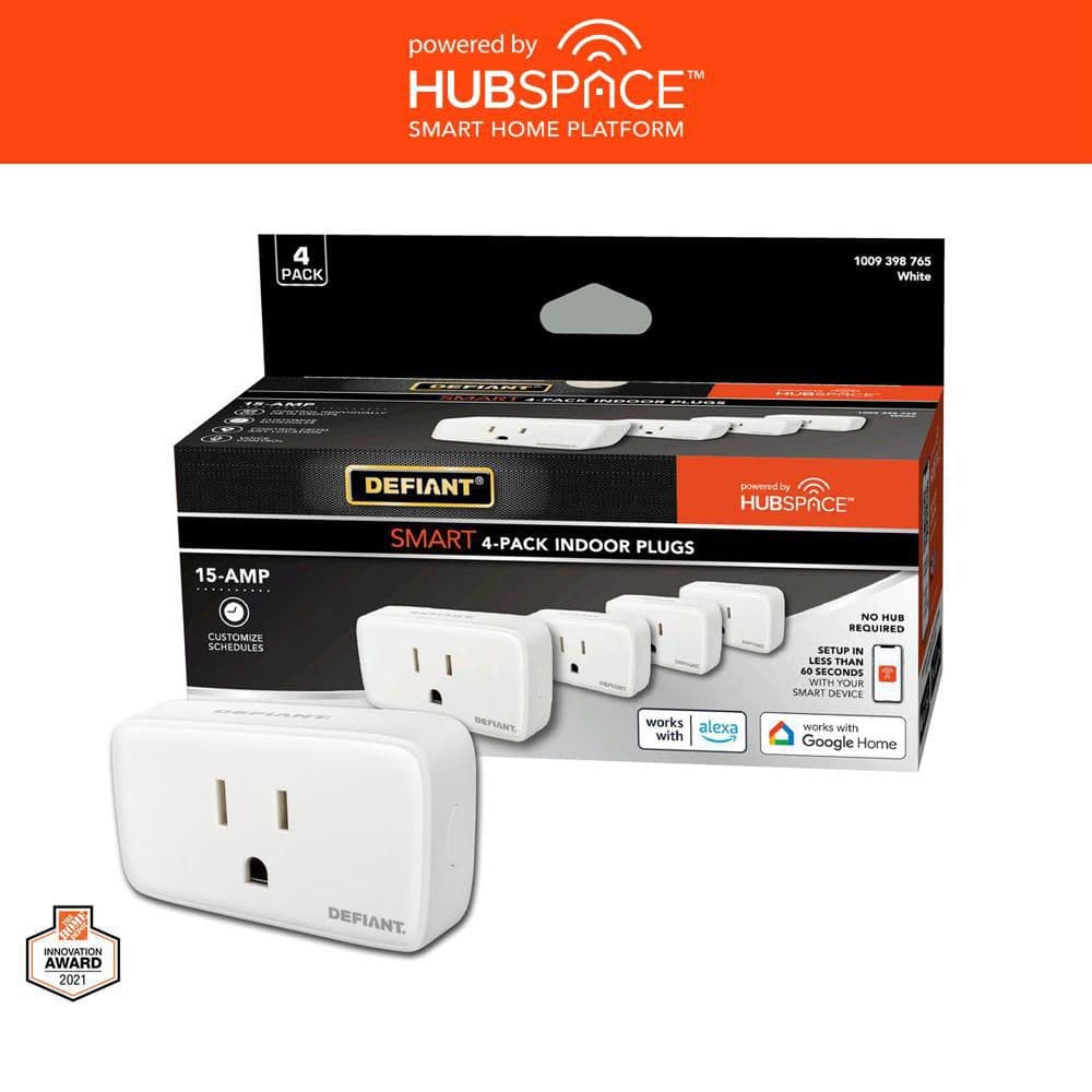 Defiant 15 Amp 120-Volt Indoor Smart Plug & Timer Wi-Fi Bluetooth ...