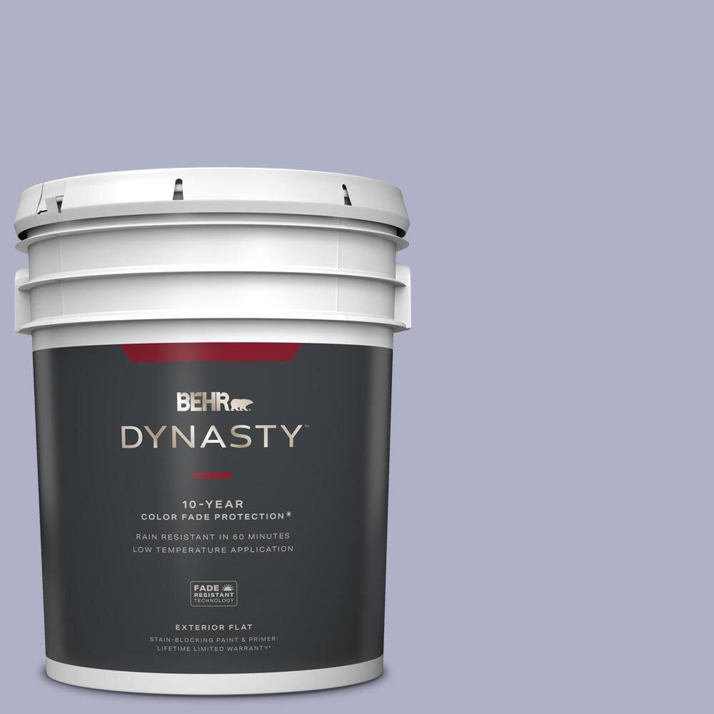 BEHR DYNASTY 5 gal. #S560-3 Noble Purple Flat Exterior Stain-Blocking ...