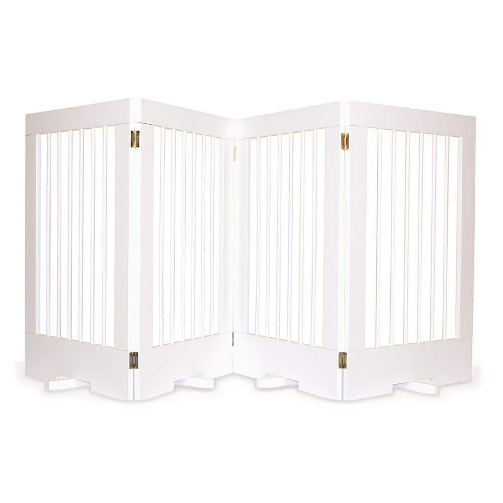 Cardinal Gates 4-Panel Freestanding Pet Gate in White 4PG-WH-P - The ...