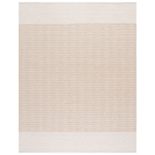 SAFAVIEH Martha Stewart Denali 8 ft. x 10 ft. Beige/Ivory Zig-Zag ...