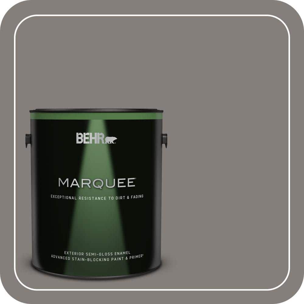 BEHR MARQUEE 1 gal. #PPU18-17 Suede Gray Semi-Gloss Enamel Exterior ...