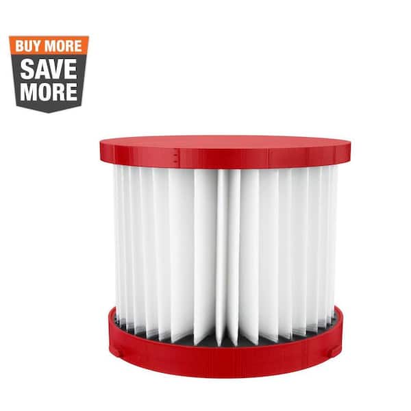 Milwaukee M18/M12 HEPA Wet/Dry Vacuum Filter for Milwaukee Models 0880 ...