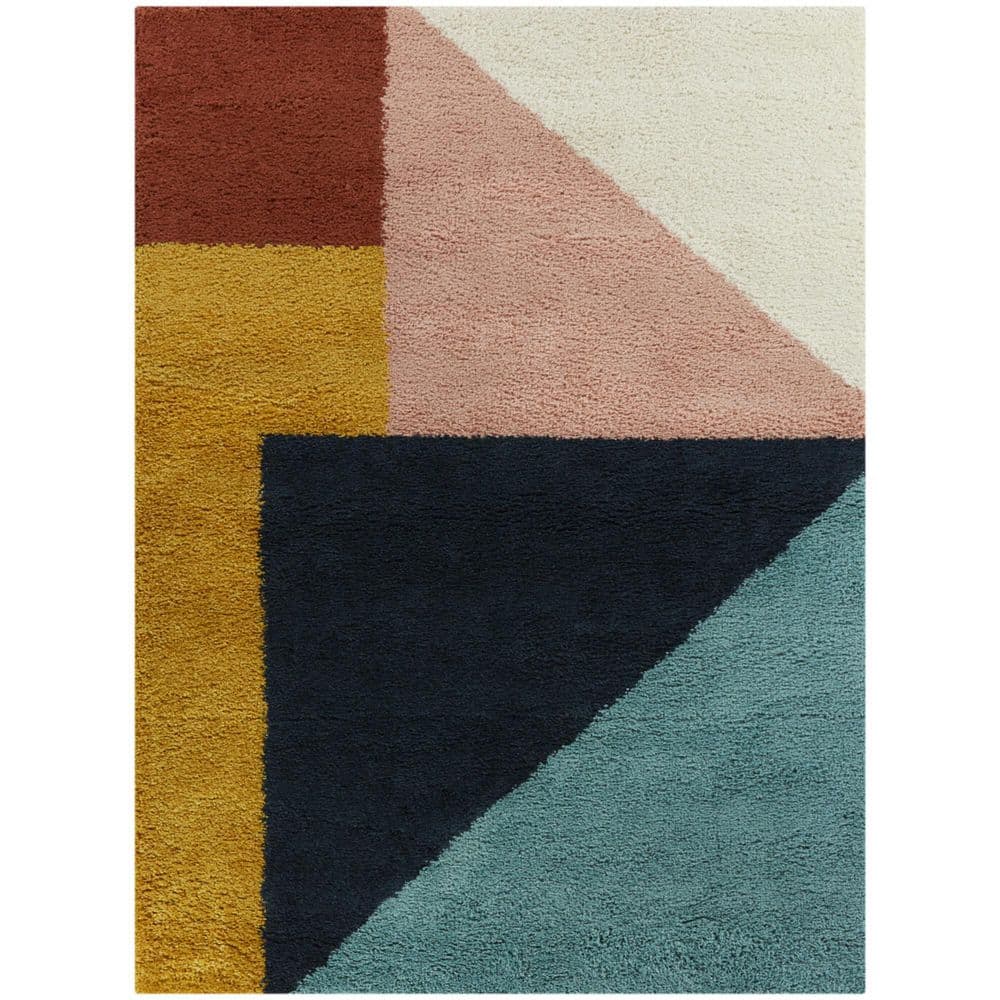 BALTA Jordan Multicolor 7 ft. x 9 ft. Color Block Shag Area Rug 3121994 ...