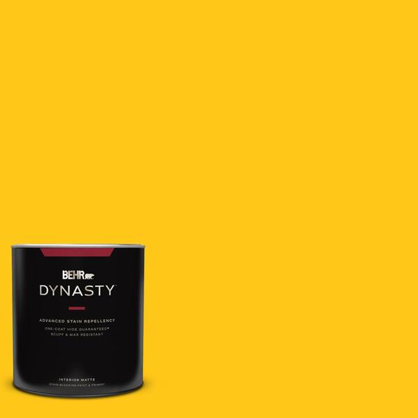 BEHR DYNASTY 1 qt. #P300-7 Unmellow Yellow Matte Interior Stain ...