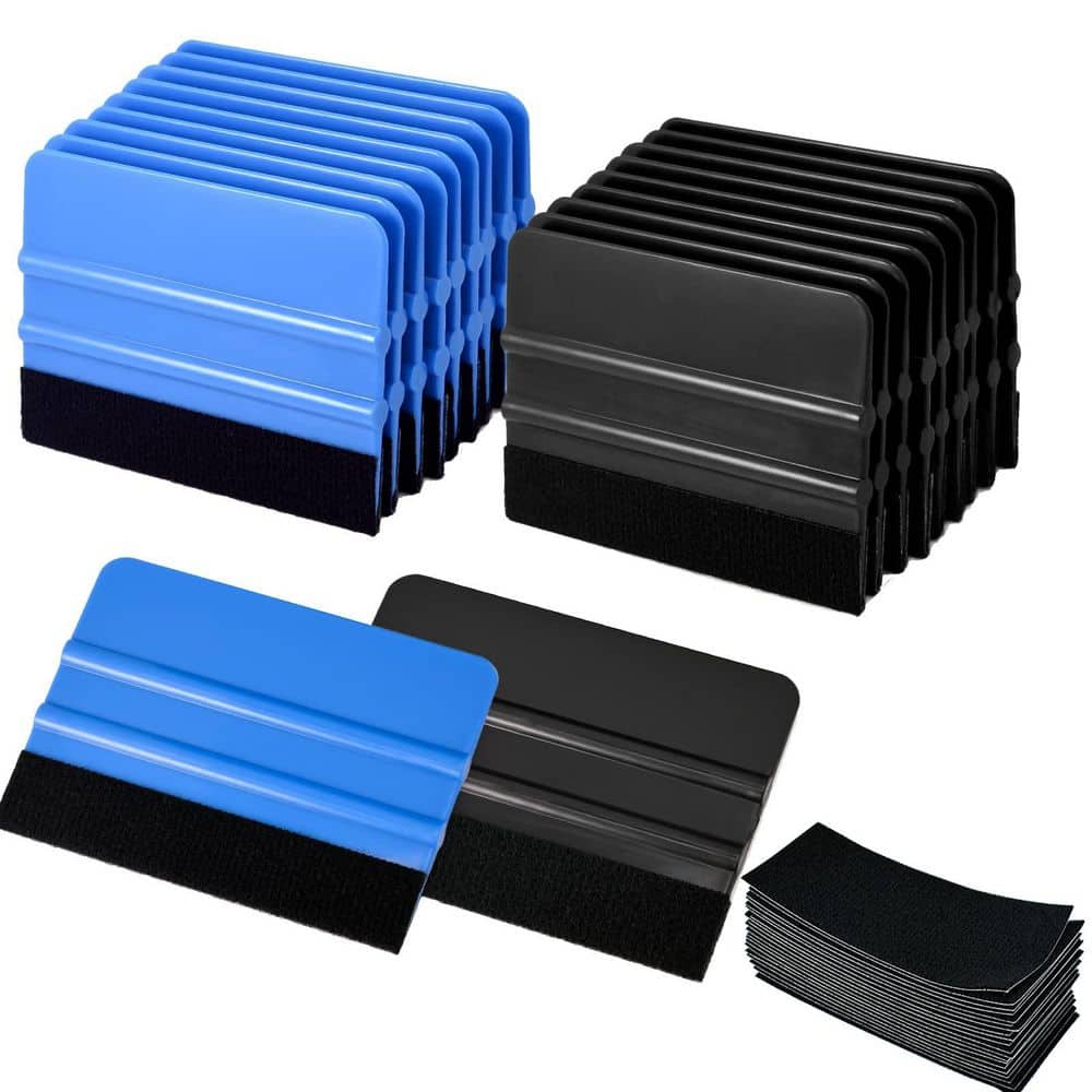 xinyoec 20-Pack Vinyl Squeegee with 20-Piece Felt Fabric, Applicator ...