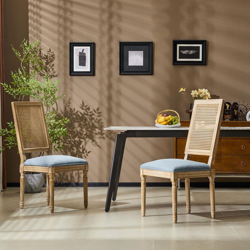 CHRISTOPHER KNIGHT HOME Beckstrom Denim Blue and Natural Upholstered ...