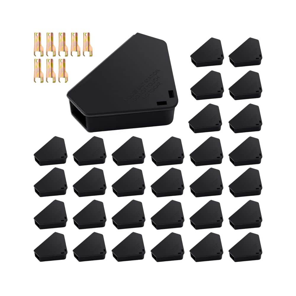 .N/A Indoor/Outdoor Mice Bait Station w Key, Reusable Rodent Trap Bait ...