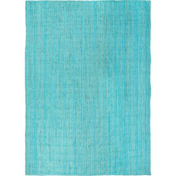 Unique Loom Braided Jute Dhaka Turquoise 10' 0 x 14' 1 Area Rug 3161104 ...