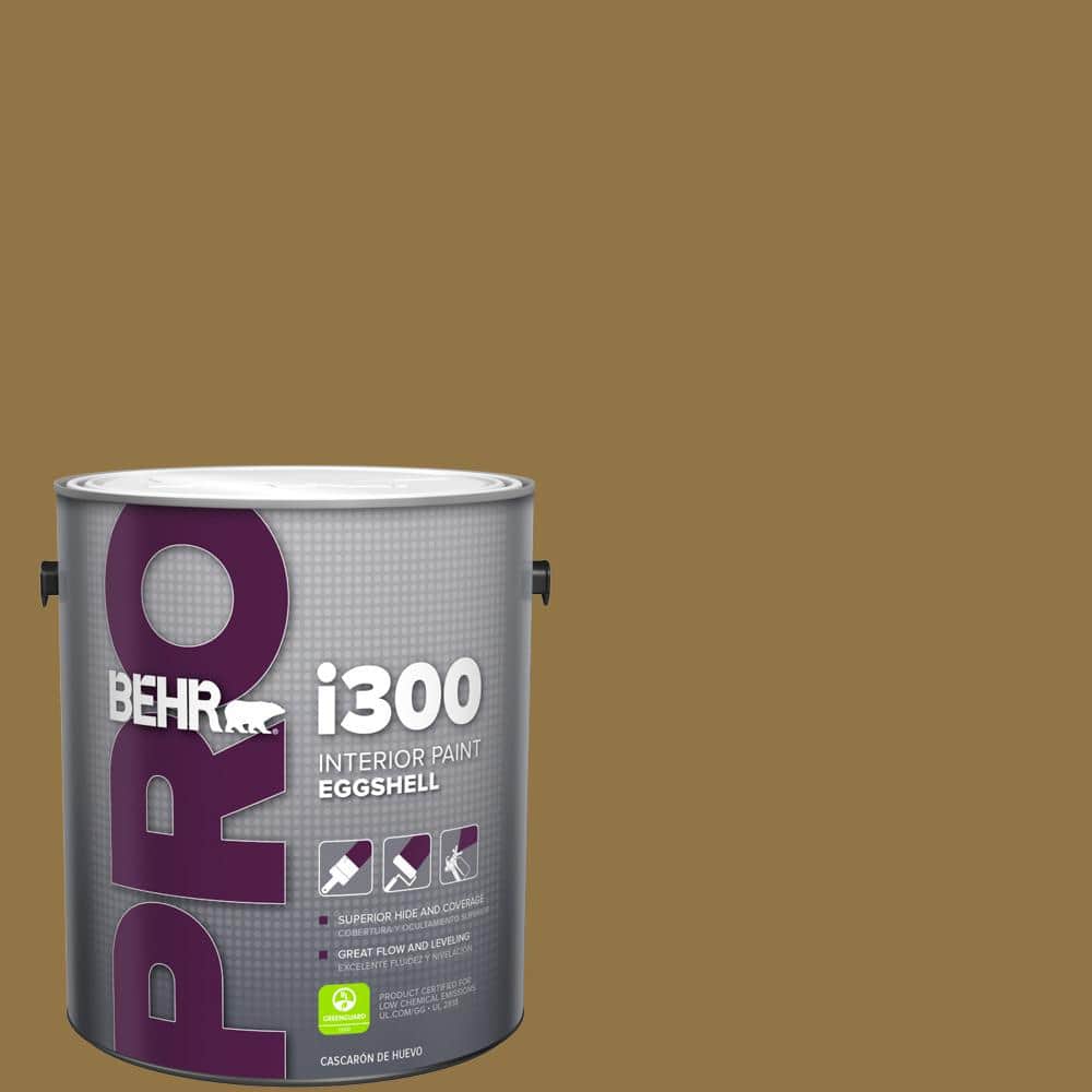 BEHR PRO 1 gal. #350D-7 Cattail Brown Eggshell Interior Paint PR33301 ...