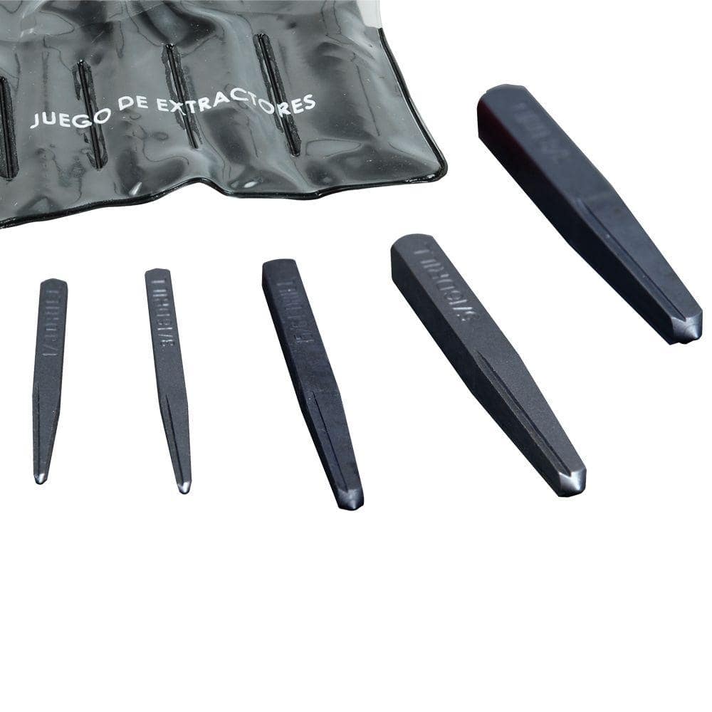 URREA 1/8 in. to 3/8 in. Pouch Set of Straight Pipe Extractors 5 Piece ...