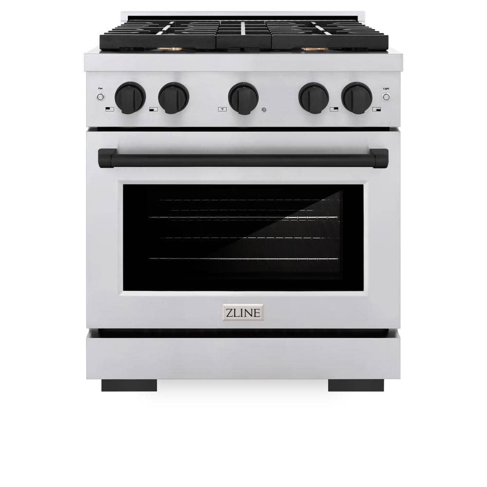 ZLINE Kitchen and Bath Autograph Edition 30 in. 4-Burner Freestanding ...