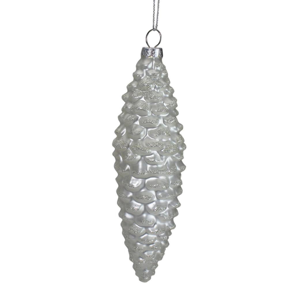 Northlight 6 in. White Frosted Pine Cone Christmas Ornament 34314331 ...