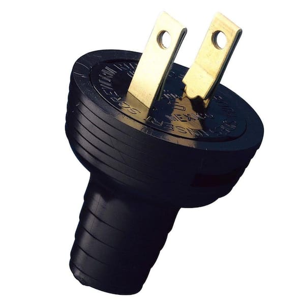 Leviton 15 Amp 125-Volt Round Vinyl Plug R50-48642-000 - The Home Depot