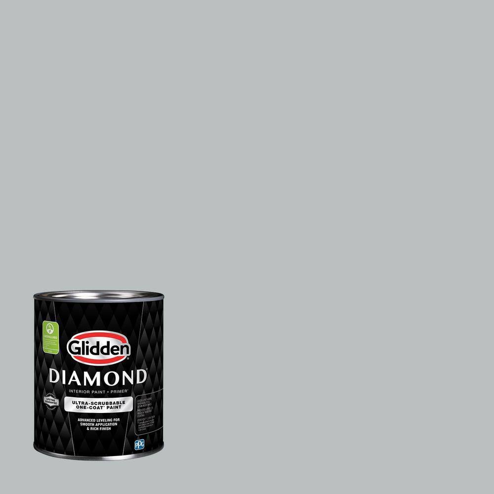 Glidden Diamond 1 qt. PPG1039-2 Maiden Mist Flat Interior Paint with ...