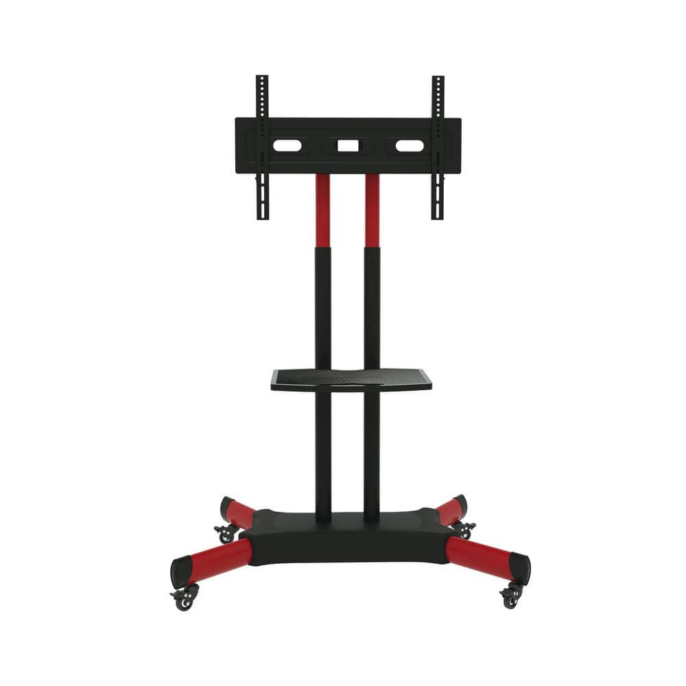 INNOBULE Red Universal Swivel TV Stand for 32 in. - 80 in. TVs, Height ...