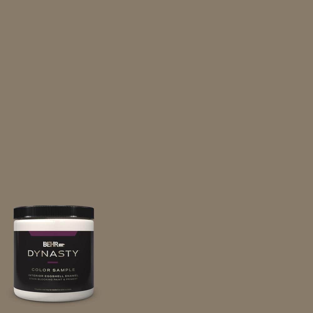 BEHR DYNASTY 8 oz. #PPU7-24 Native Soil One-Coat Hide Eggshell Enamel ...