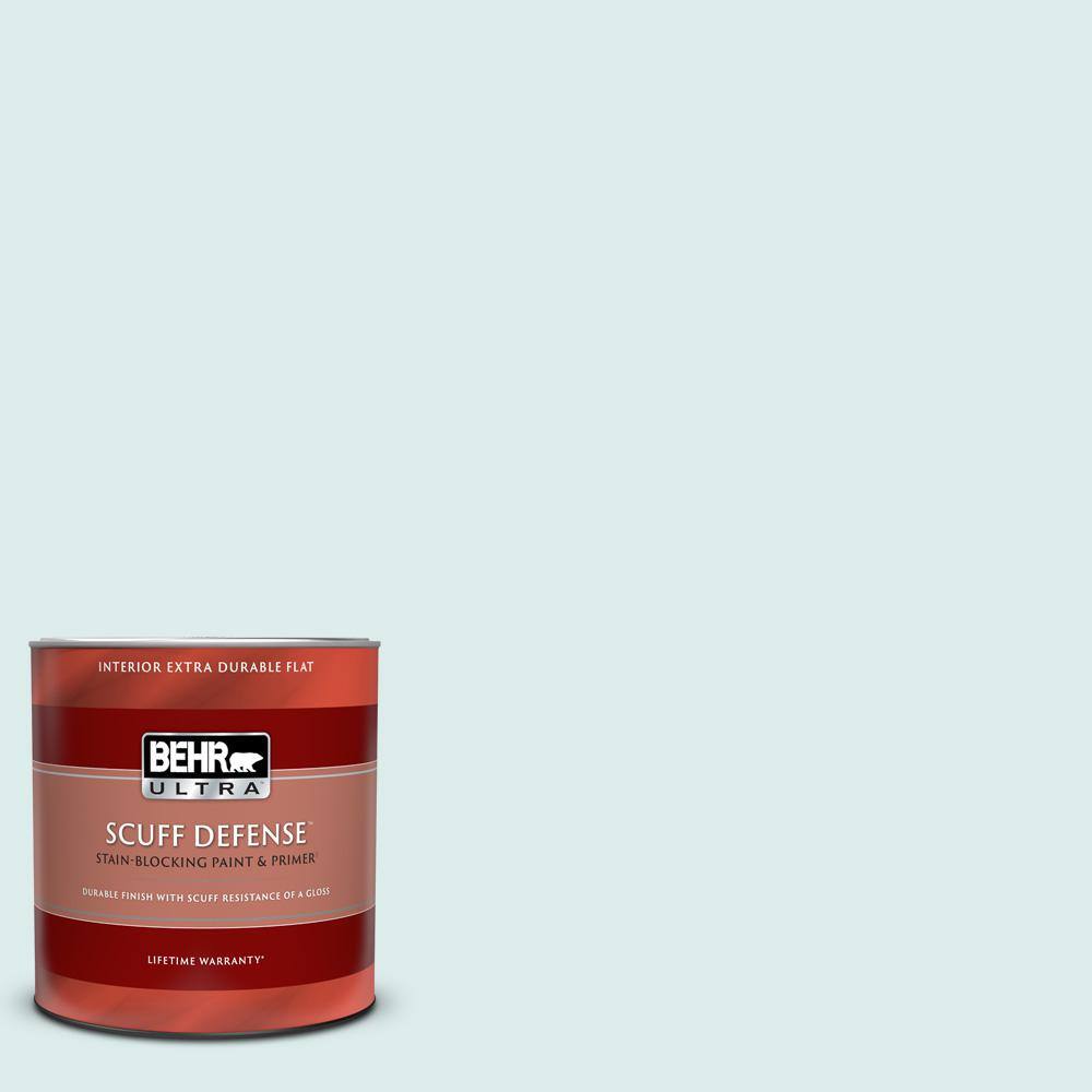 BEHR ULTRA 1 qt. #510E-1 Ice Folly Extra Durable Flat Interior Paint ...