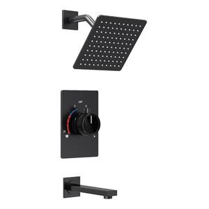 EVERSTEIN 8 in. Single Handle 2-Spray Wall Mount Tub and Shower Faucet ...