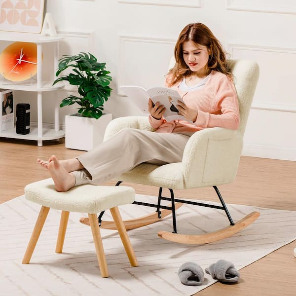 Rocking accent chair with ottoman store