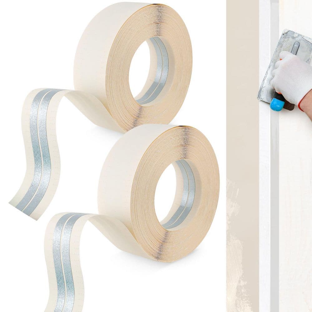 NVNOO 2 in. x 120 ft. Metal Drywall Corner Tape for Inside Outside ...