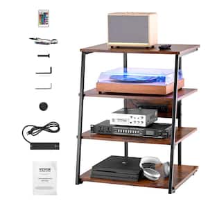 VEVOR AV Media Stand 4-Tier, Audio/Video Stand with Strengthened ...
