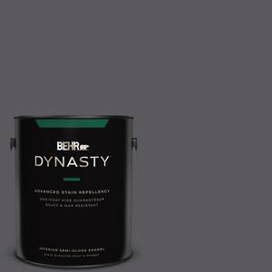 BEHR DYNASTY 1 qt. #MQ5-02 Dark Shadows One-Coat Hide Satin Enamel ...