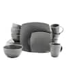 Gibson Home Soho Lounge 16-Piece Casual Gray Stoneware Dinnerware Set ...