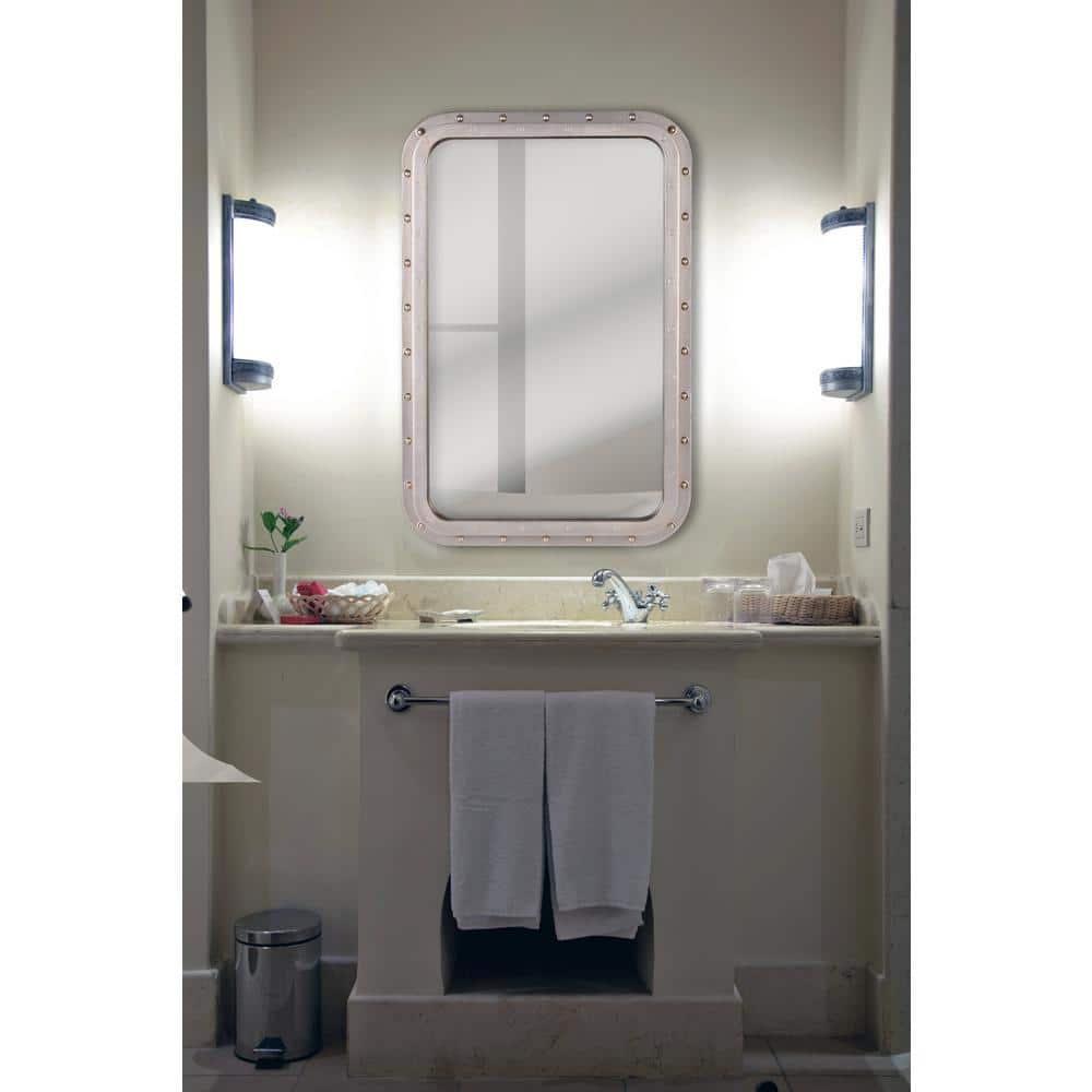 Kenroy Home Brigade Rectangle Silver Wall Mirror 60341 - The Home Depot