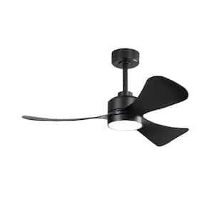 WDETR 36 in. Modern Indoor Traditional Short Fan Blade Black Ceiling ...