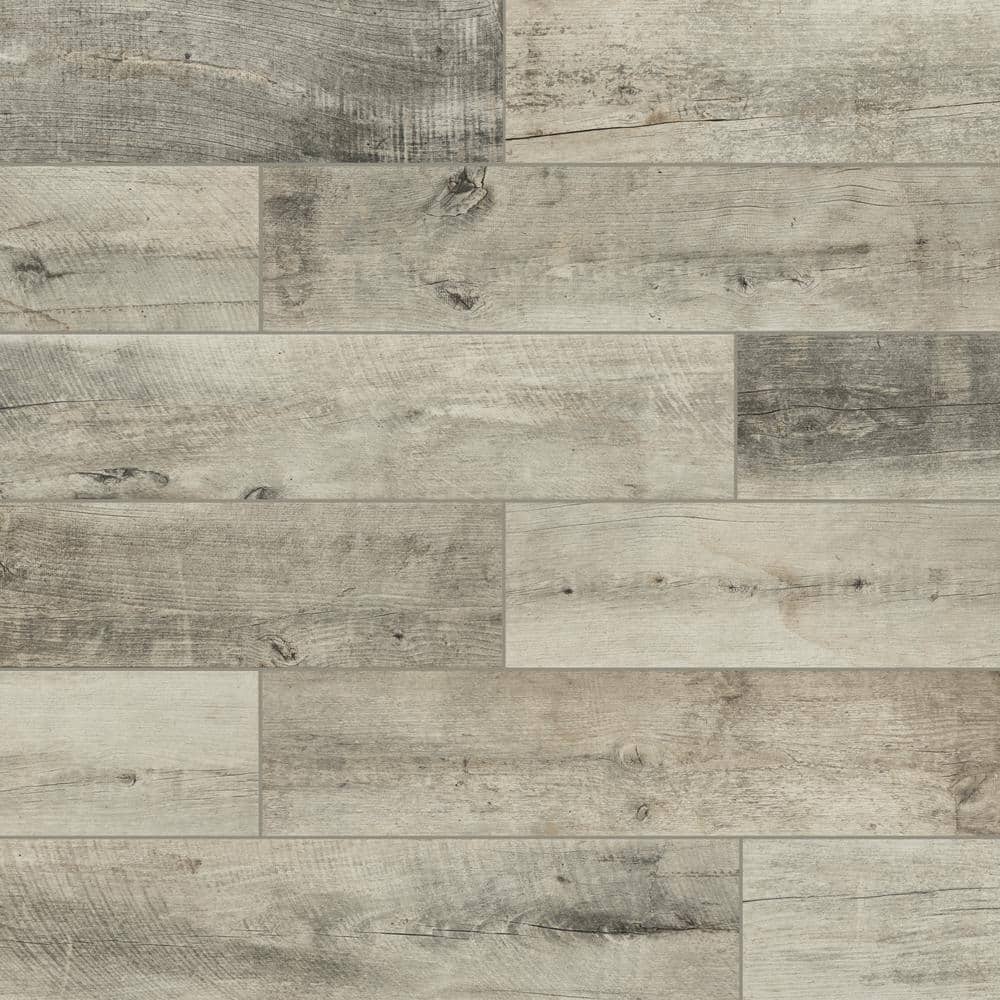 Florida Tile Home Collection Sunset Wood Light Grey 8 in. x 36 in ...