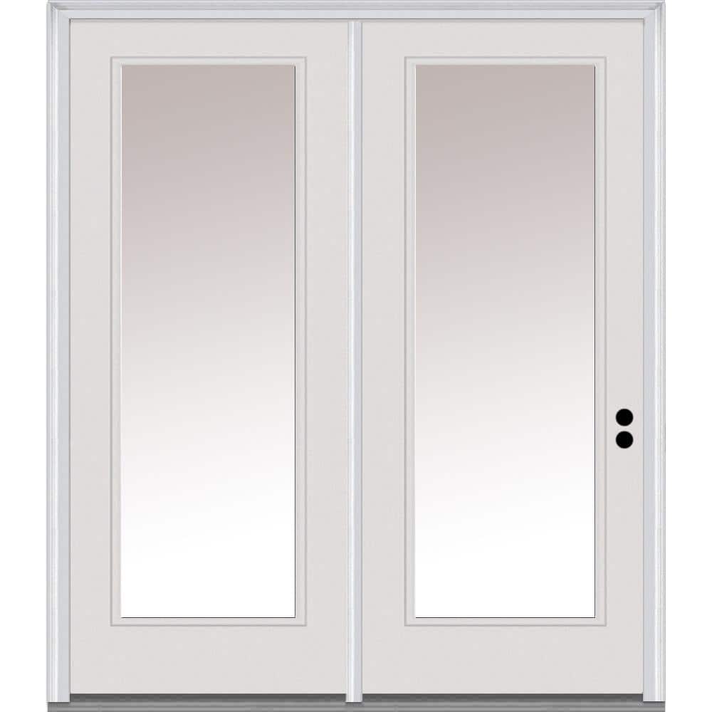 MMI DOOR 64 in. x 80 in. Primed Left-Hand/Inswing Fiberglass 1-Lite ...