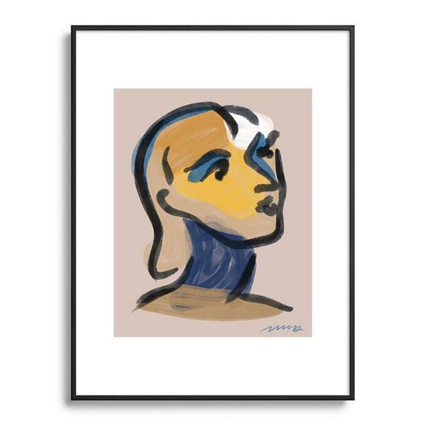 DenyDesigns. Marin Vaan Zaal Ninette Modern Portrait Print Metal Framed ...