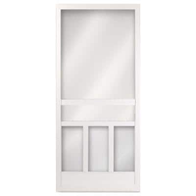 Columbia Mfg. 36 in. x 80 in. Sierra NS Vinyl White Screen Door with ...