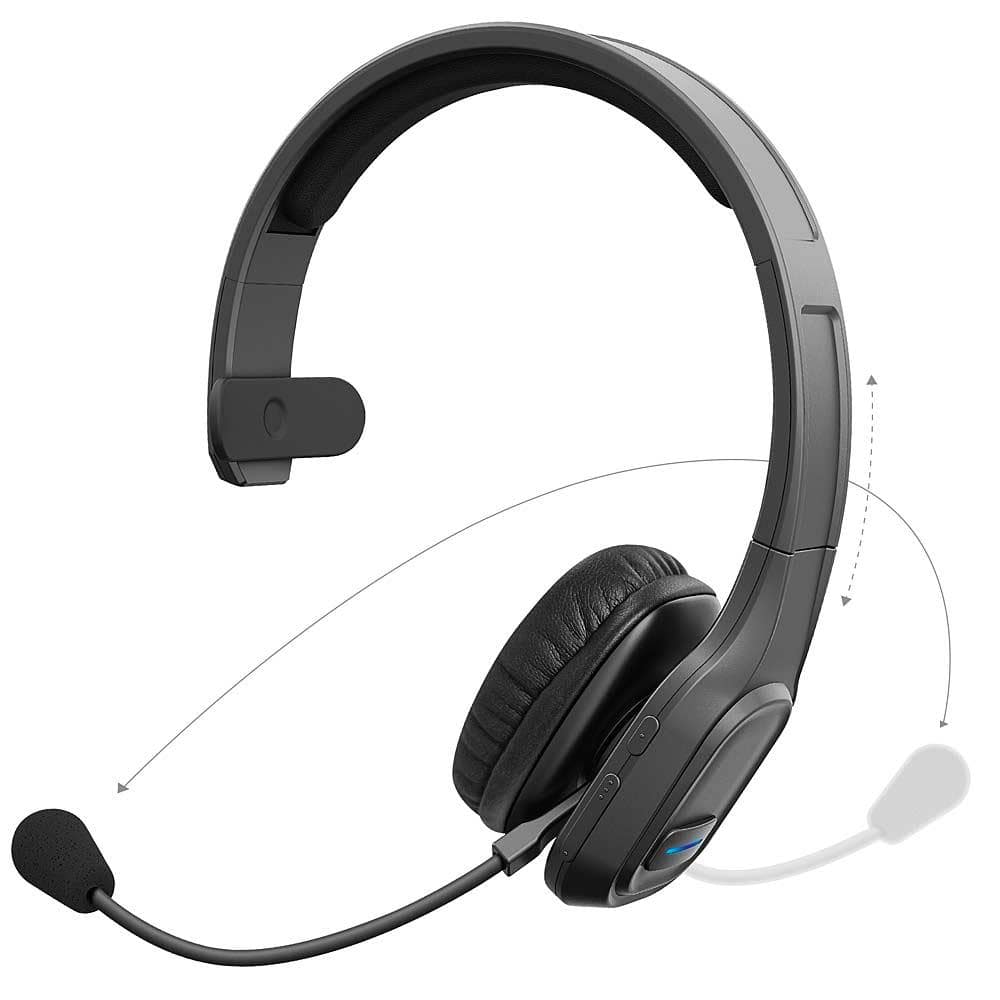 Car and Driver Wireless Headset with Ambient Noise Cancelation and ...