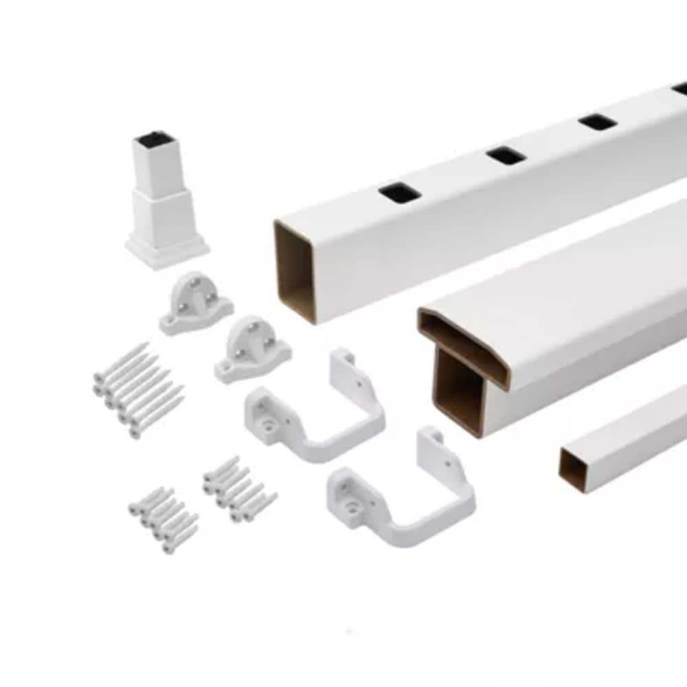 Trex Select 8 ft x 42 in. Classic White Composite Deck Rail Kit with ...
