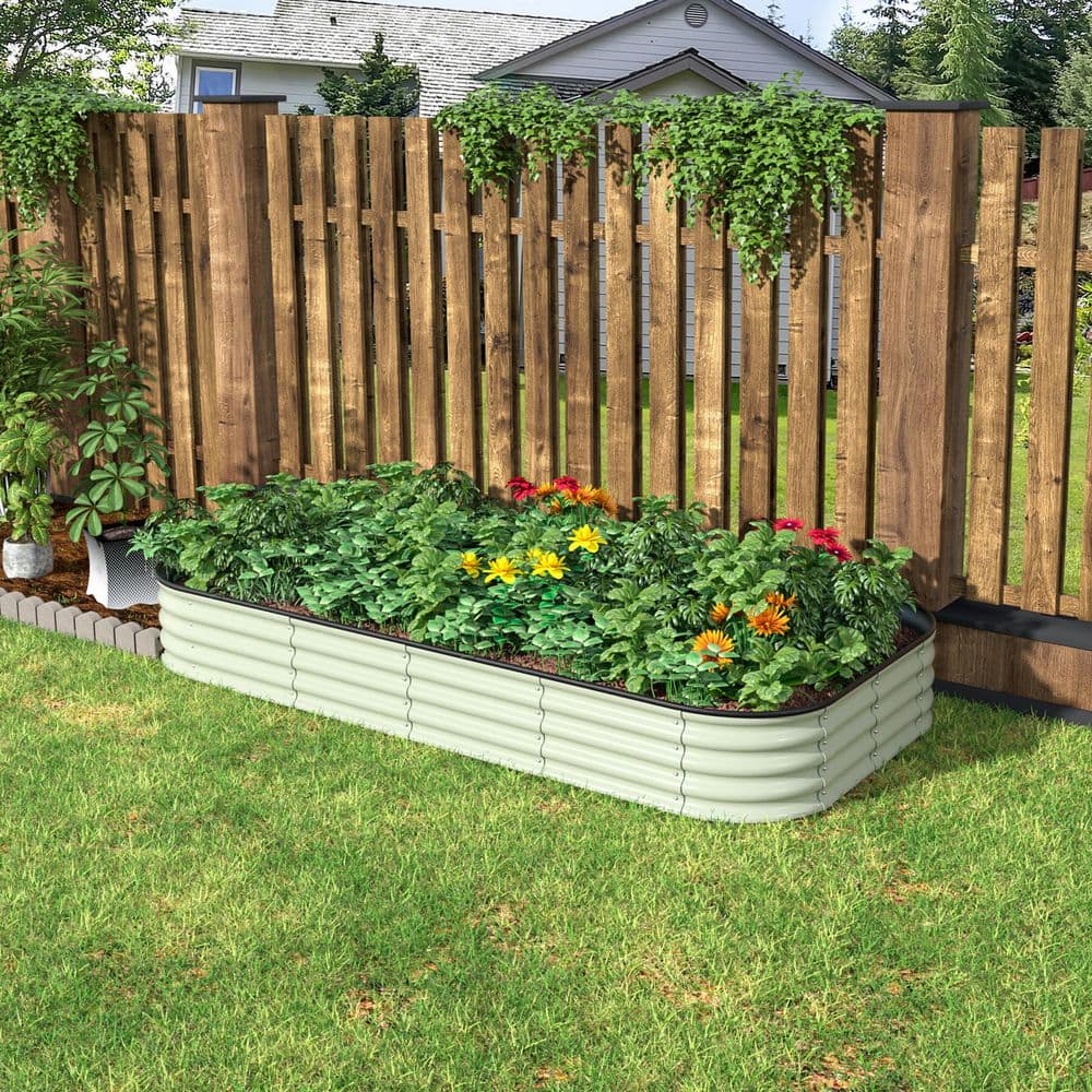 Reviews for VEIKOUS 8 ft. x 4 ft. x 1 ft. Galvanized Steel Raised ...