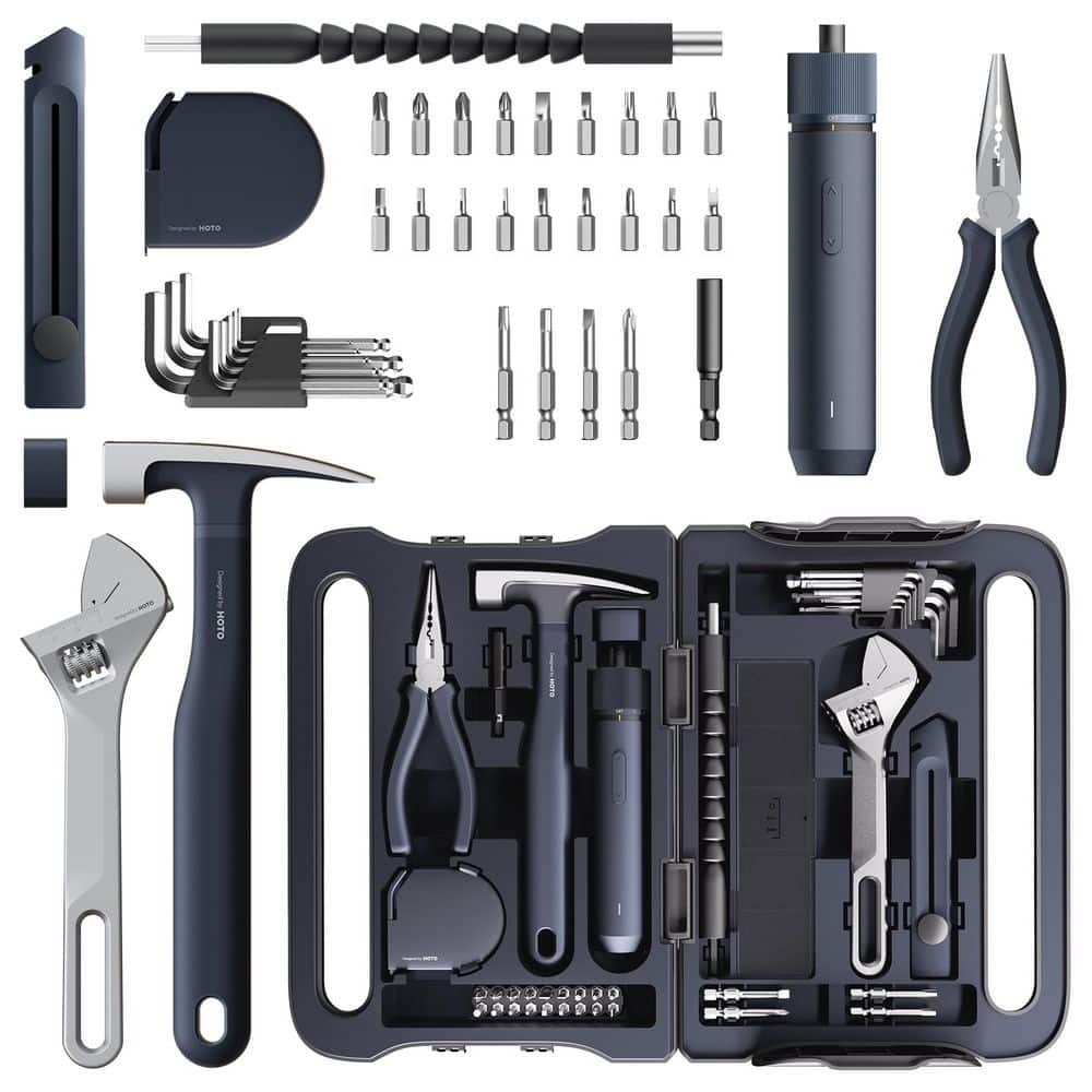 HOTO 40-Piece Home Tool Kit Household Essentials Home Tool Set with ...