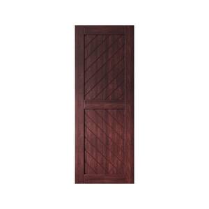 HOMACER XT4 40 in. x 80 in. C-Panel Solid Core Red Mahogany Slanted ...