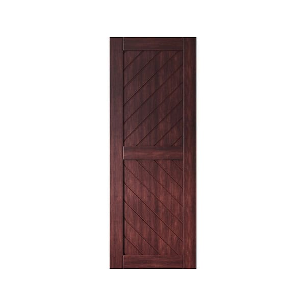 HOMACER XT4 40 in. x 80 in. C-Panel Solid Core Red Mahogany Slanted ...