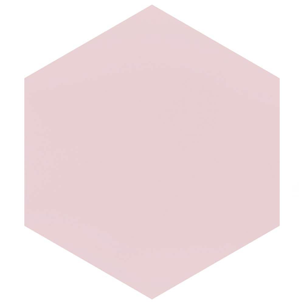 Merola Tile Textile Basic Hex Rose 8-5/8 in. x 9-7/8 in. Porcelain ...