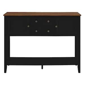 Brown Wood 48.03 in. Sideboard Console Table with 2 Drawers and ...