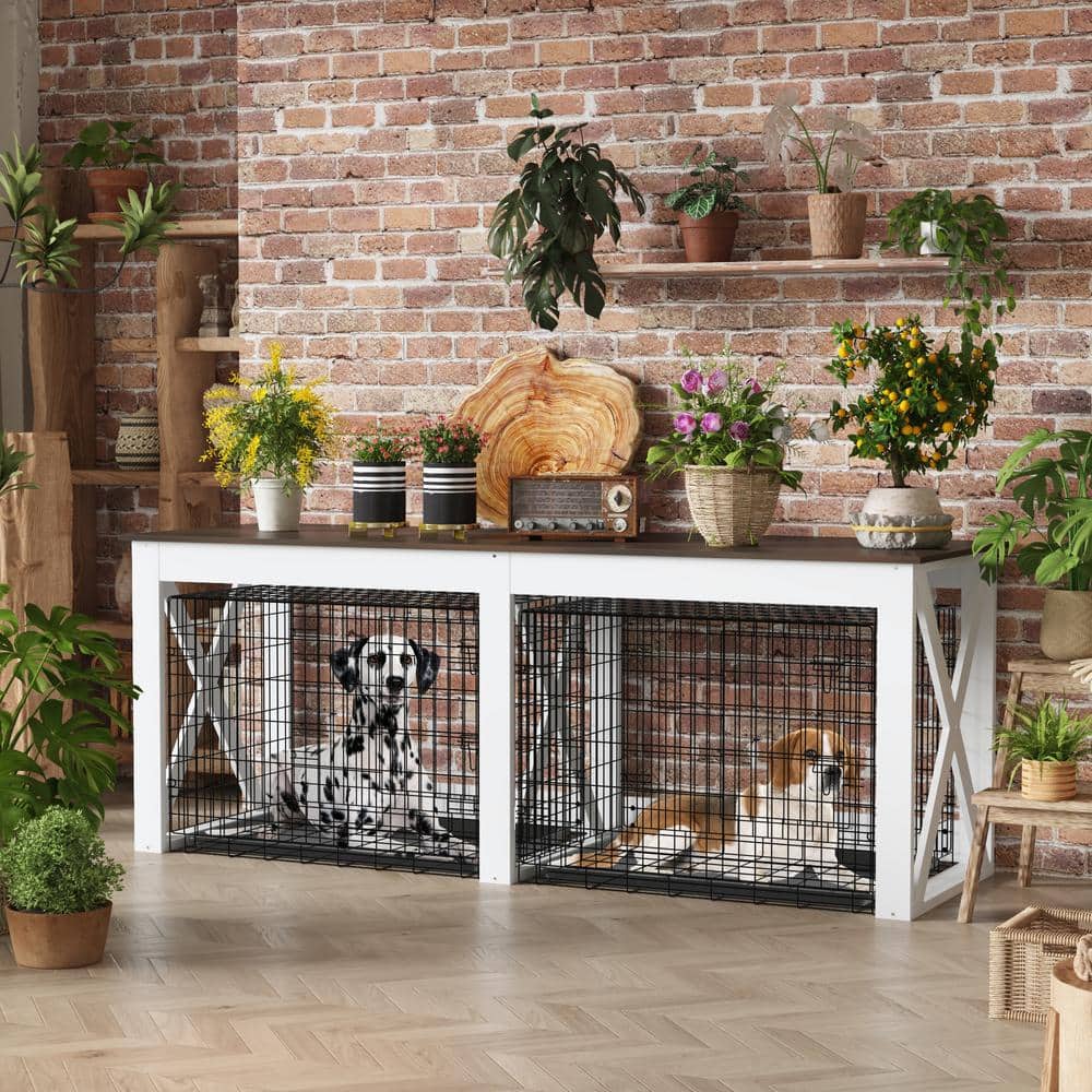 FUFU&GAGA Large Modern Dog Crate Enclosure Funiture, Decorative Pet ...