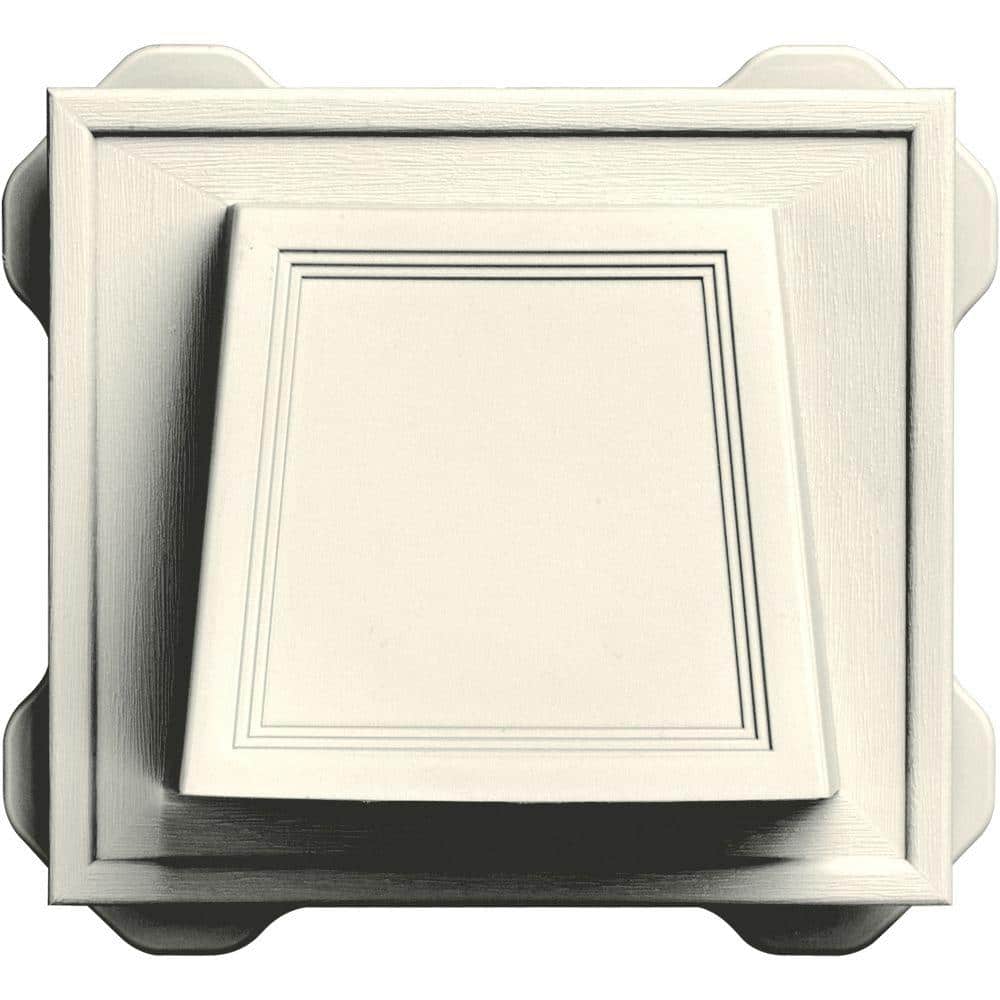 Builders Edge 4 in. Hooded Vent #034-Parchment 140116774034 - The Home ...