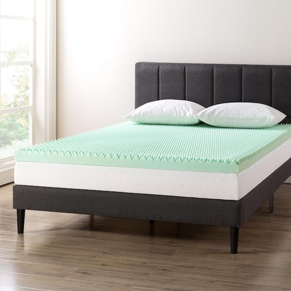 best price mattress 3 in. Twin Egg Crate Memory Foam Mattress Topper with Aloe Vera Infusion HD ALEC 3T