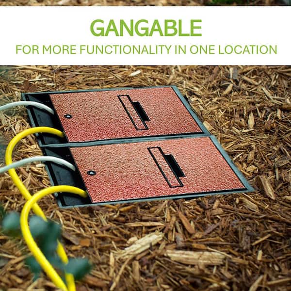 Legrand Wiremold 2-Gang Black Outdoor Weatherproof Ground Box Assembly ...