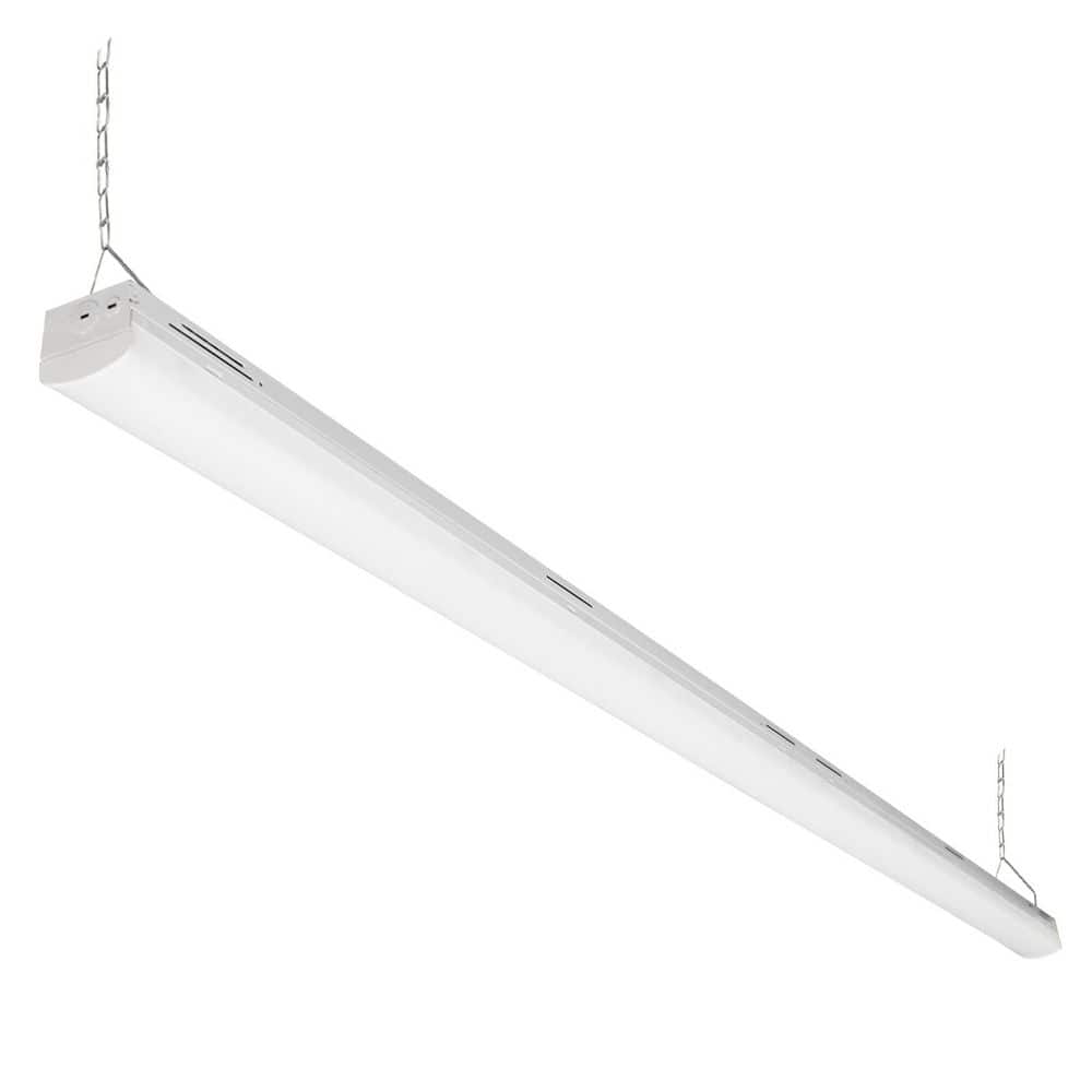 RUN BISON 8 ft. 90-Watt Linear White Integrated LED Garage Workshop ...
