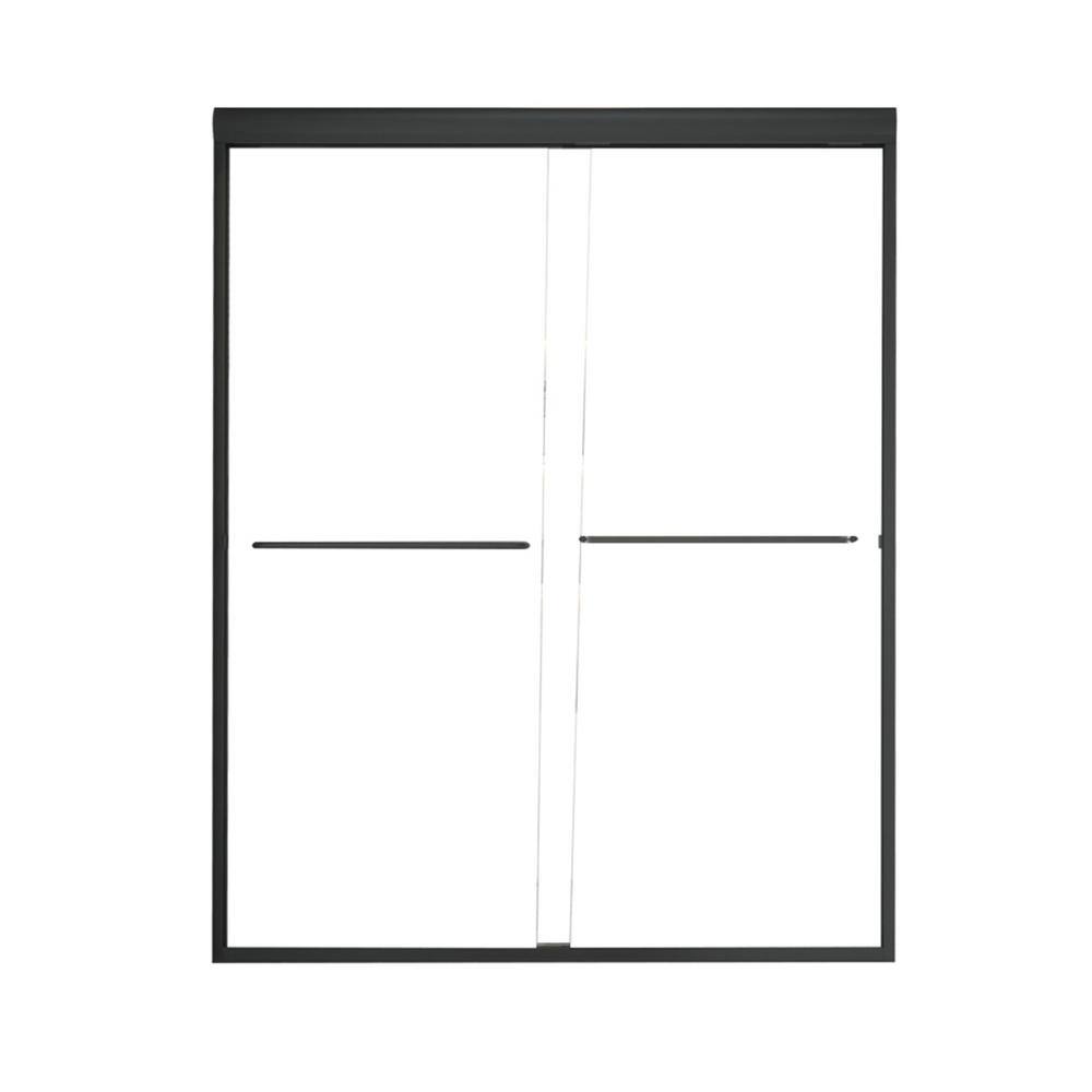 ANGELES HOME 60 in. W x 72 in. H Sliding Semi-Frameless Shower Door in ...