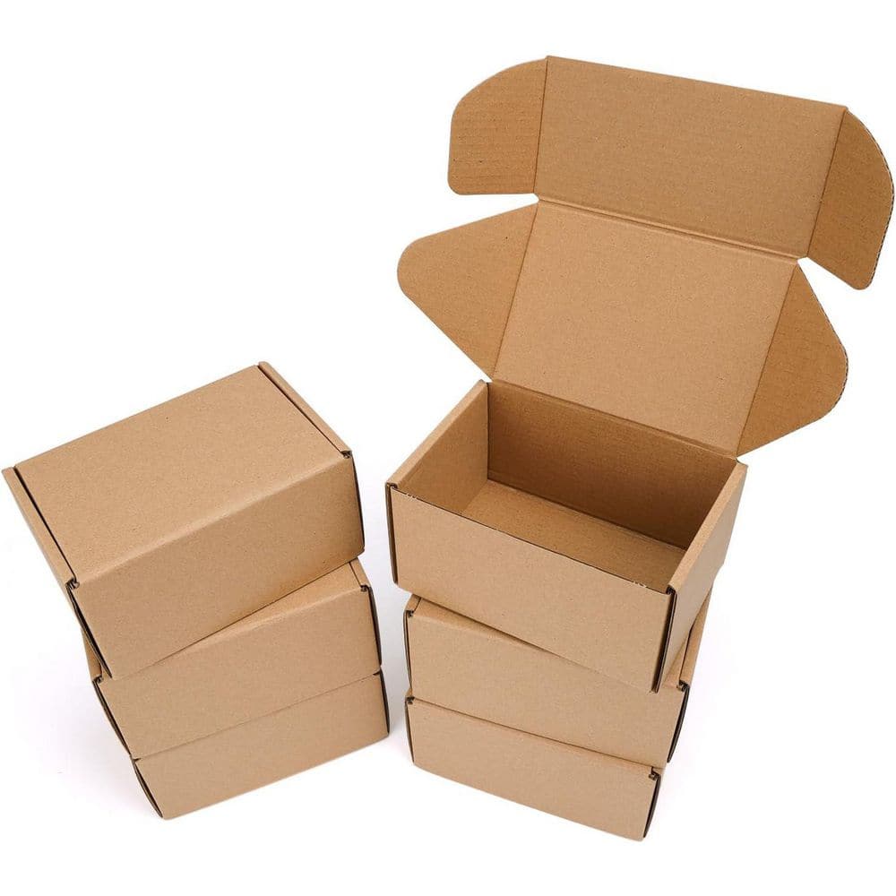 6 x 4 x 3 in. Small Cardboard Shipping Boxes Brown Lightweight ...